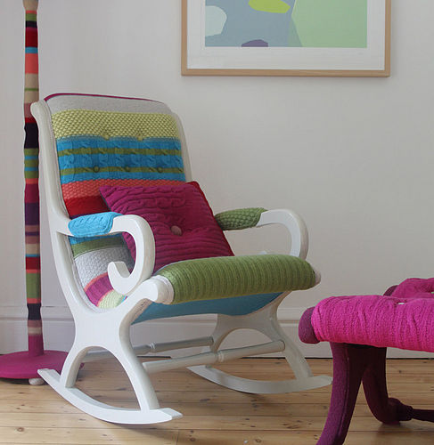 Melanie Porter Rosy knitted rocking chair - Cosy Home Blog